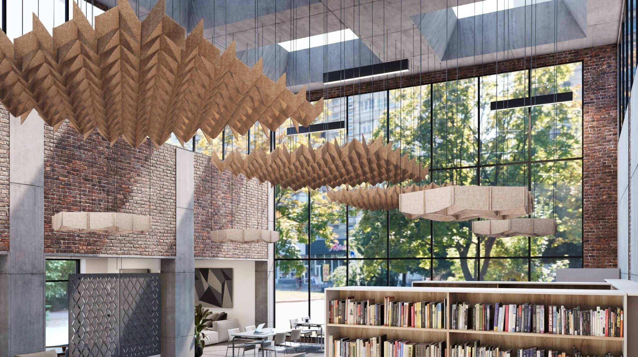 Acoustical Baffle System Andromeda - Feltkutur