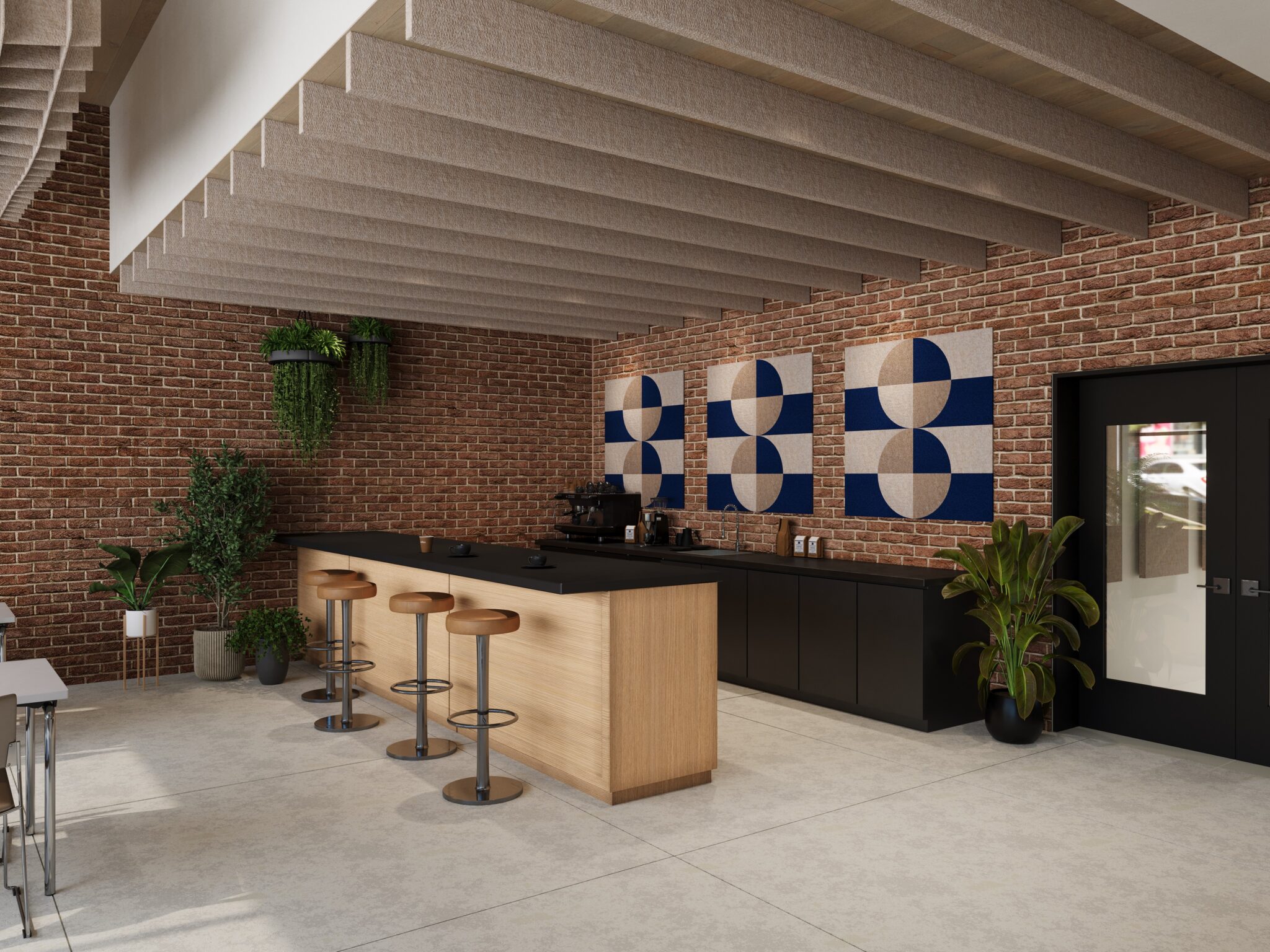 Soundproof solutions cafeteria - Feltkutur