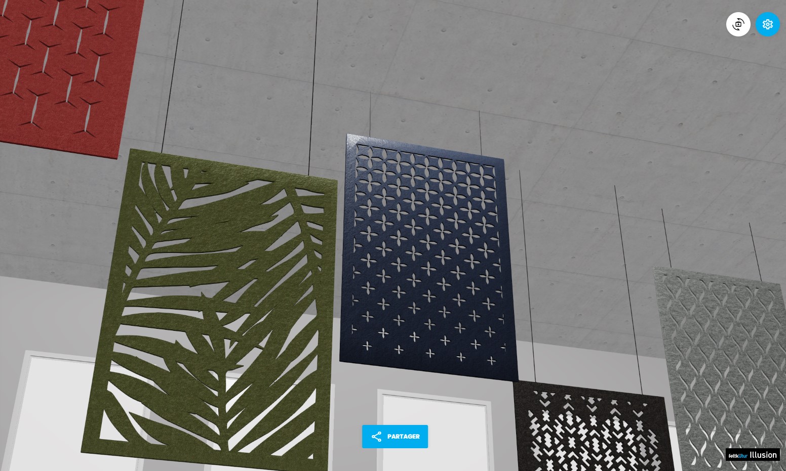 Acoustical Hanging Screen - Feltkutur